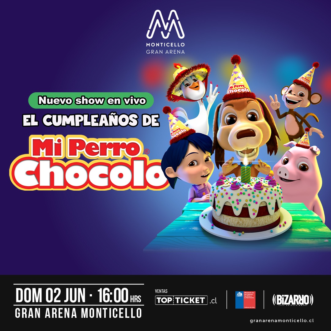 CHOCOLO CELEBRARÁ SU CUMPLEAÑOS EN GRAN ARENA MONTICELLO - Más allá del ...
