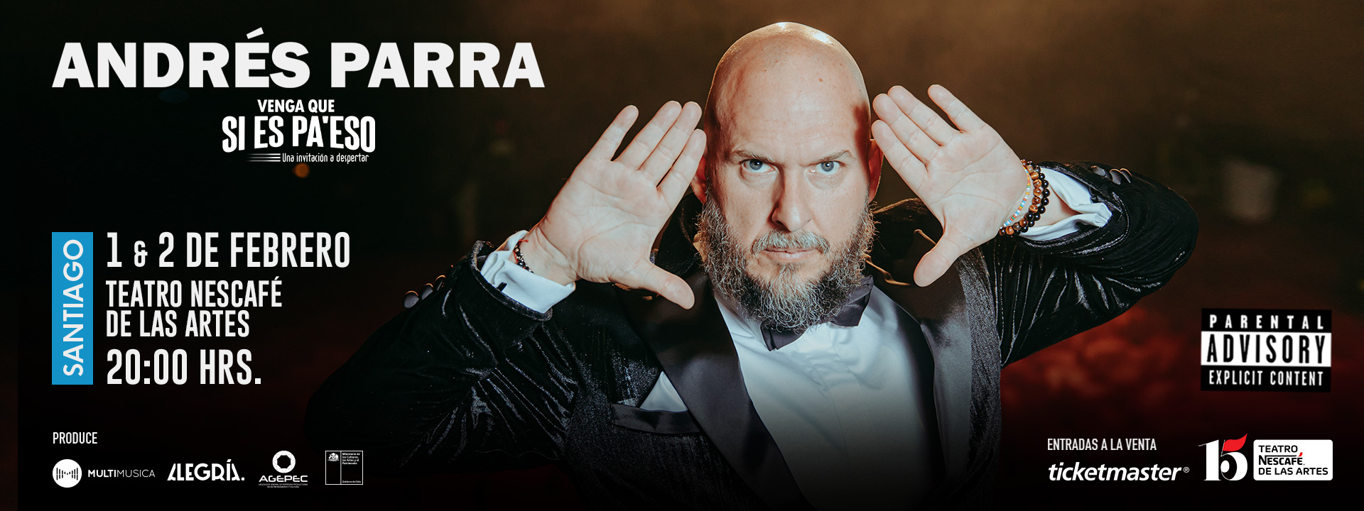 Andrés Parra se presenta en Chile - Más allá del Rosa